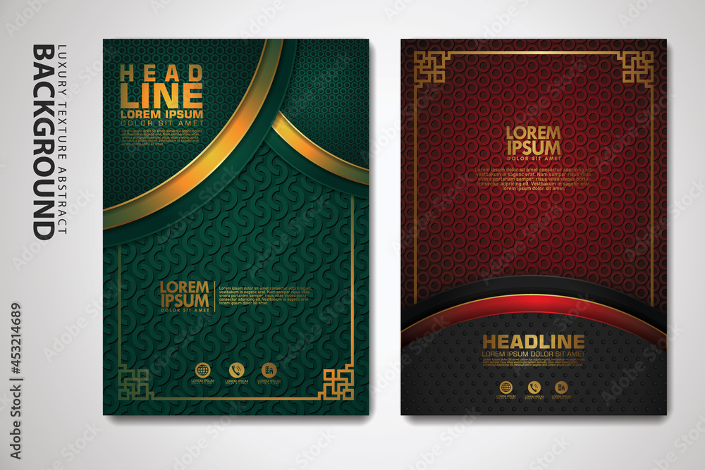 Vector set of cover design template with luxurious color, shine effect ...