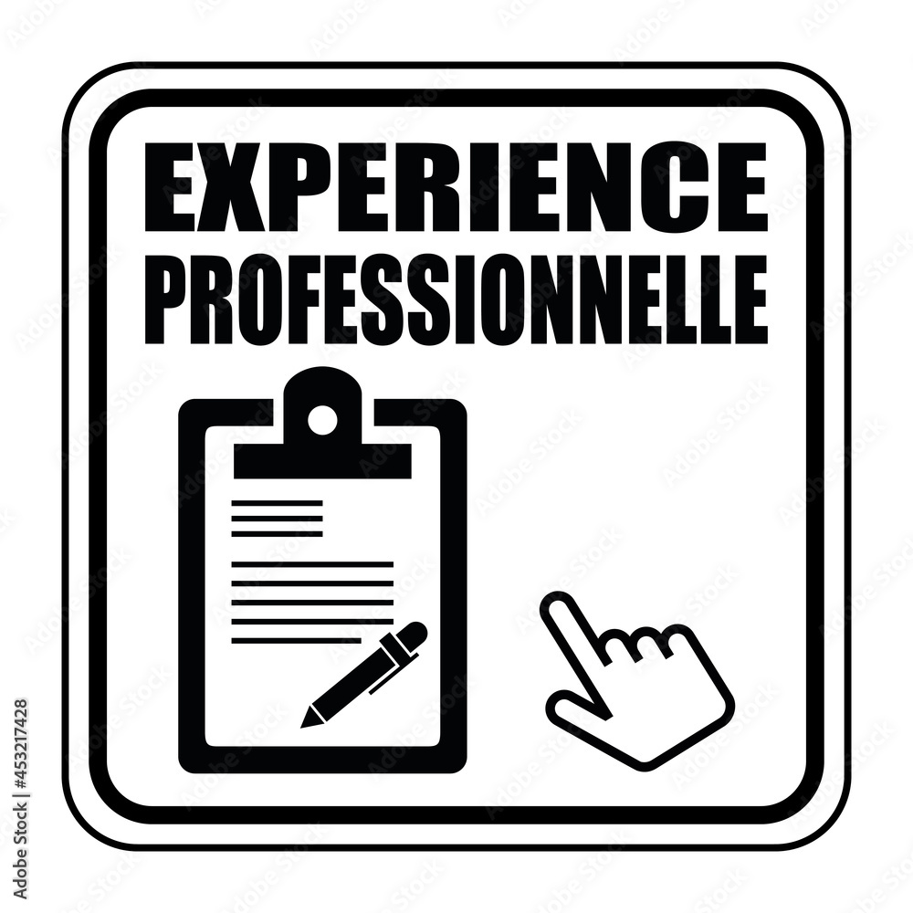 Logo expérience professionnelle. Stock Vector | Adobe Stock
