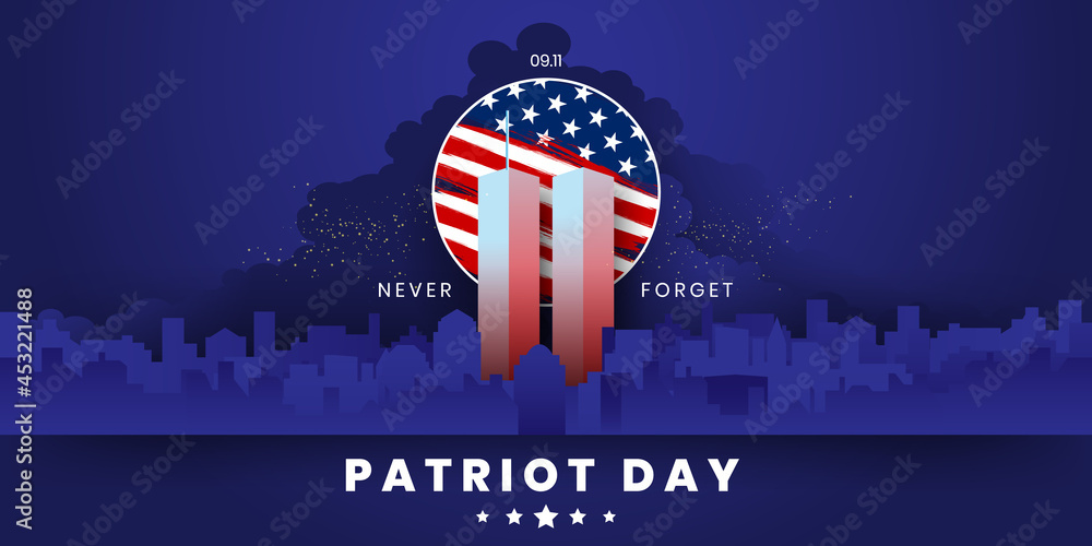 Patriot Day Background, September 11, United States flag, 911 memorial ...