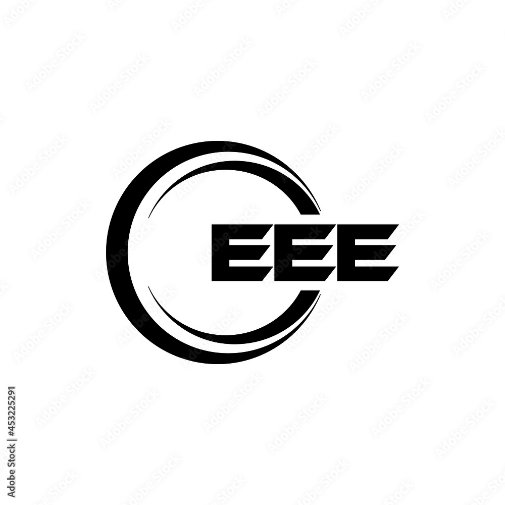 EEE letter logo design with white background in illustrator, vector ...