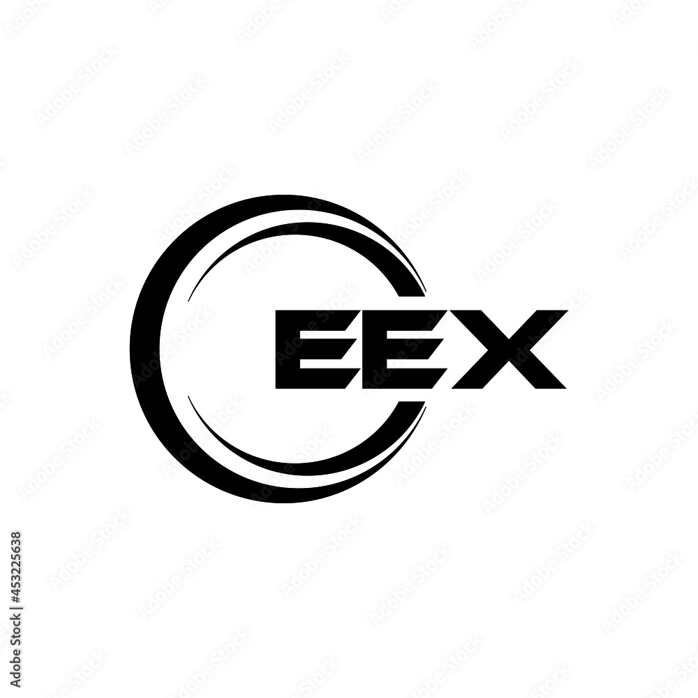 EEX letter logo design with white background in illustrator, vector ...
