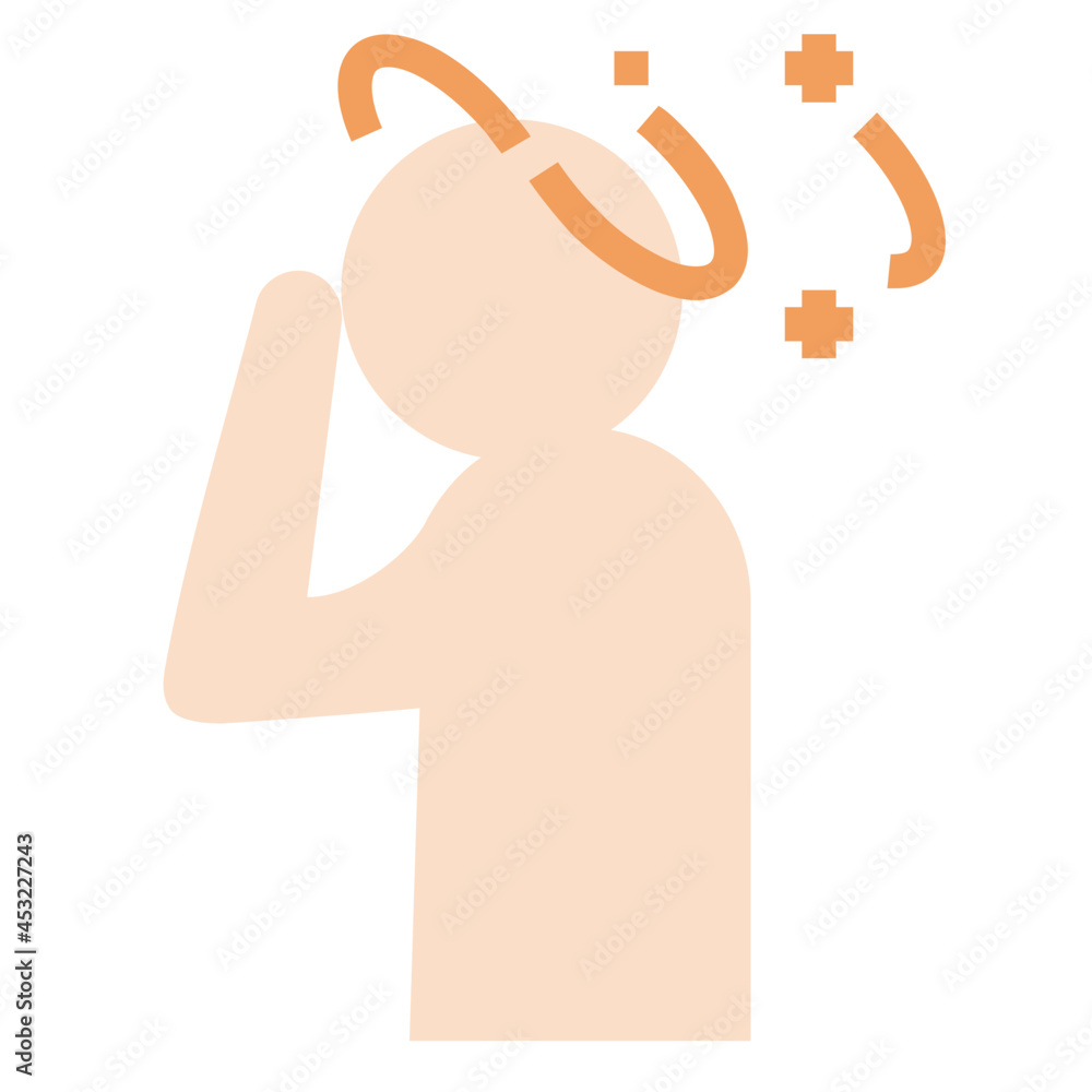 dizziness flat icon Stock Vector | Adobe Stock