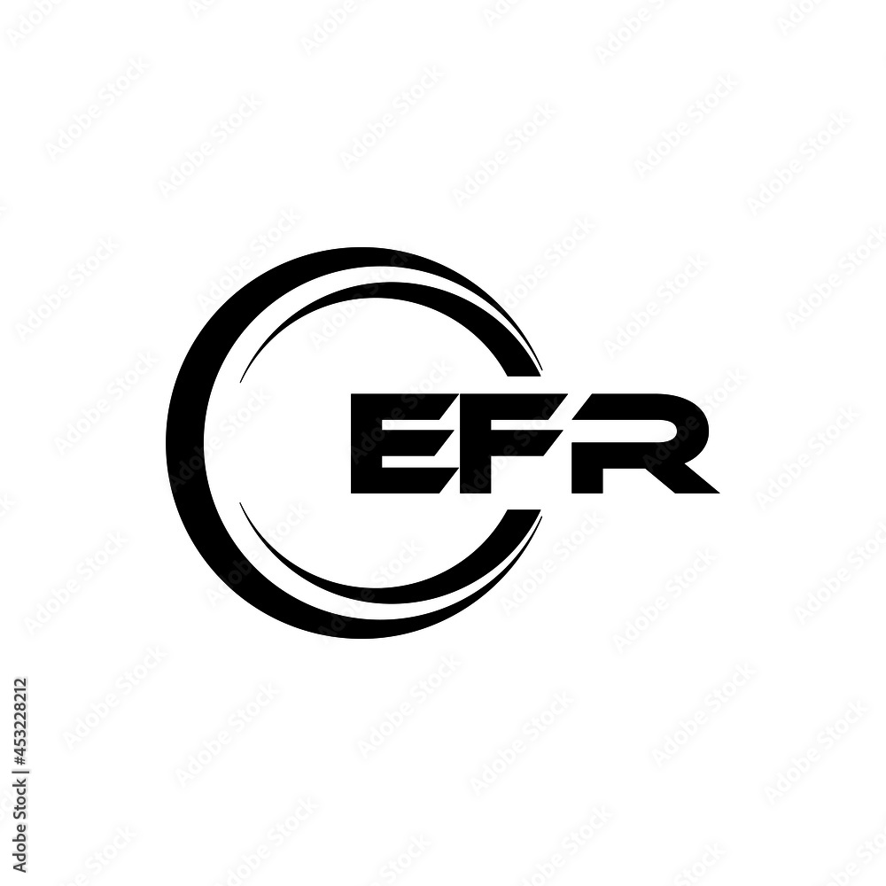 EFR letter logo design with white background in illustrator, vector ...