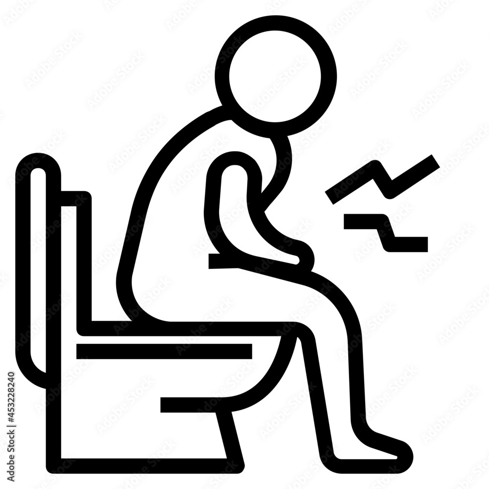 constipation outline icon Stock Vector | Adobe Stock
