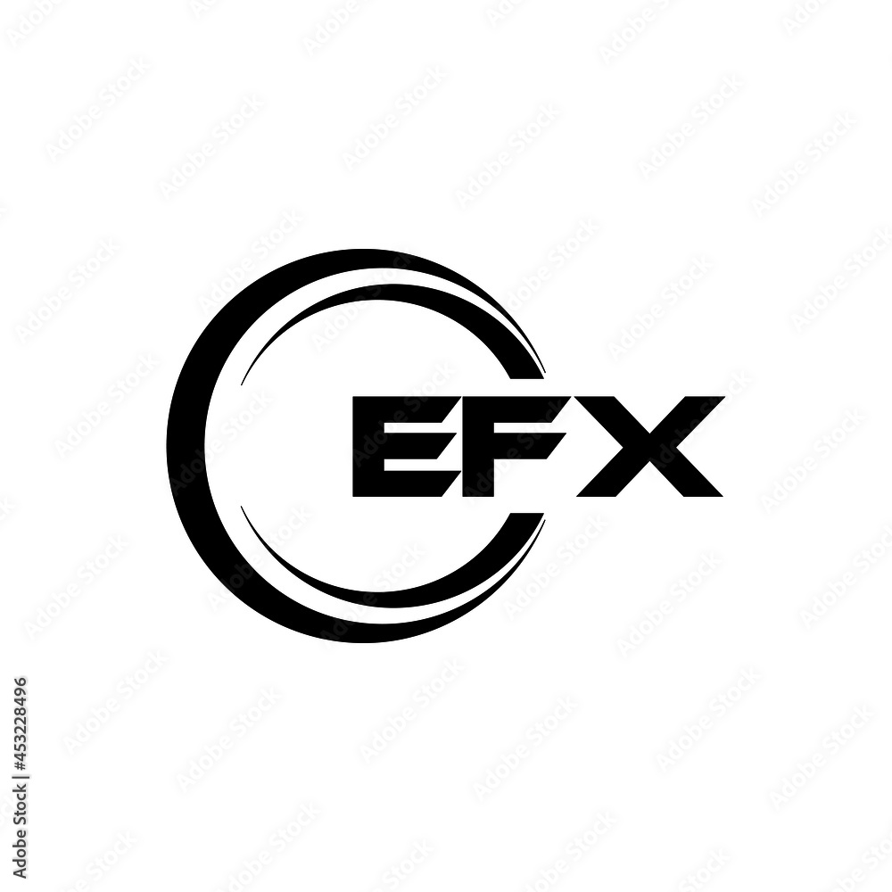 EFX letter logo design with white background in illustrator, vector ...