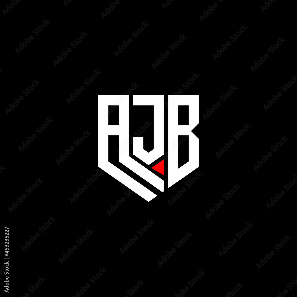AJB letter logo design on black background. AJB creative initials ...