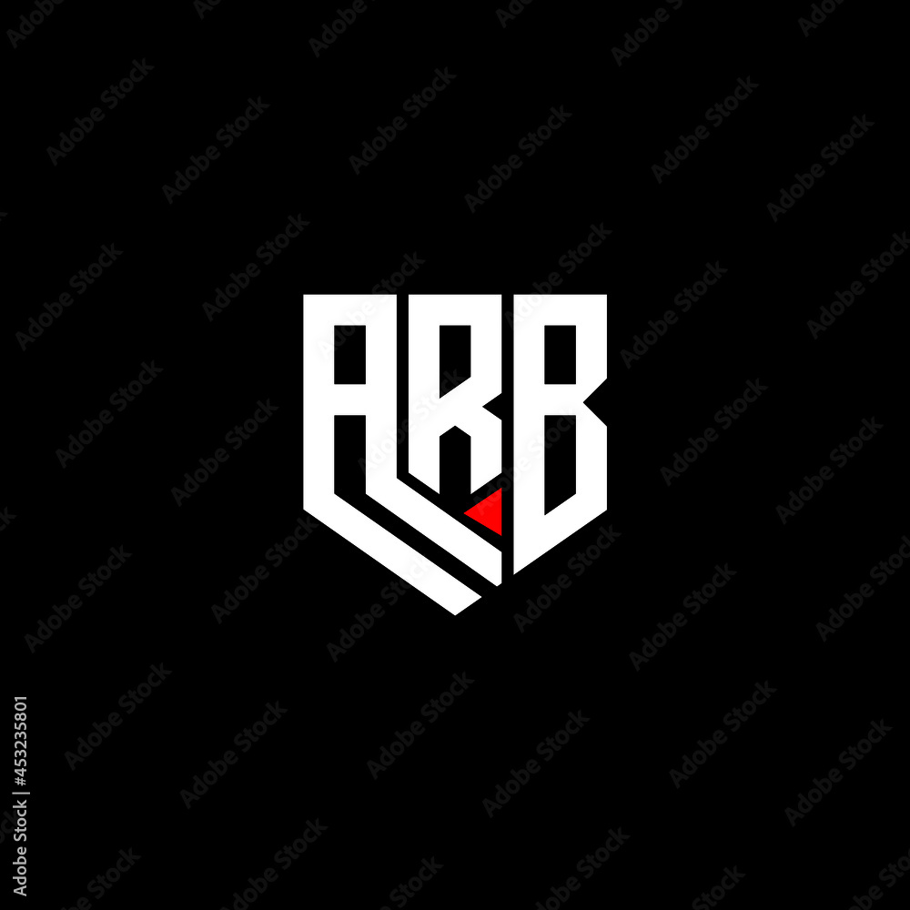 ARB letter logo design on black background. ARB creative initials ...