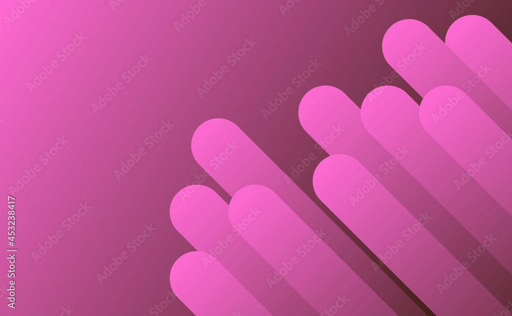 Abstract pink gradient background, pink curve line shape, background ...
