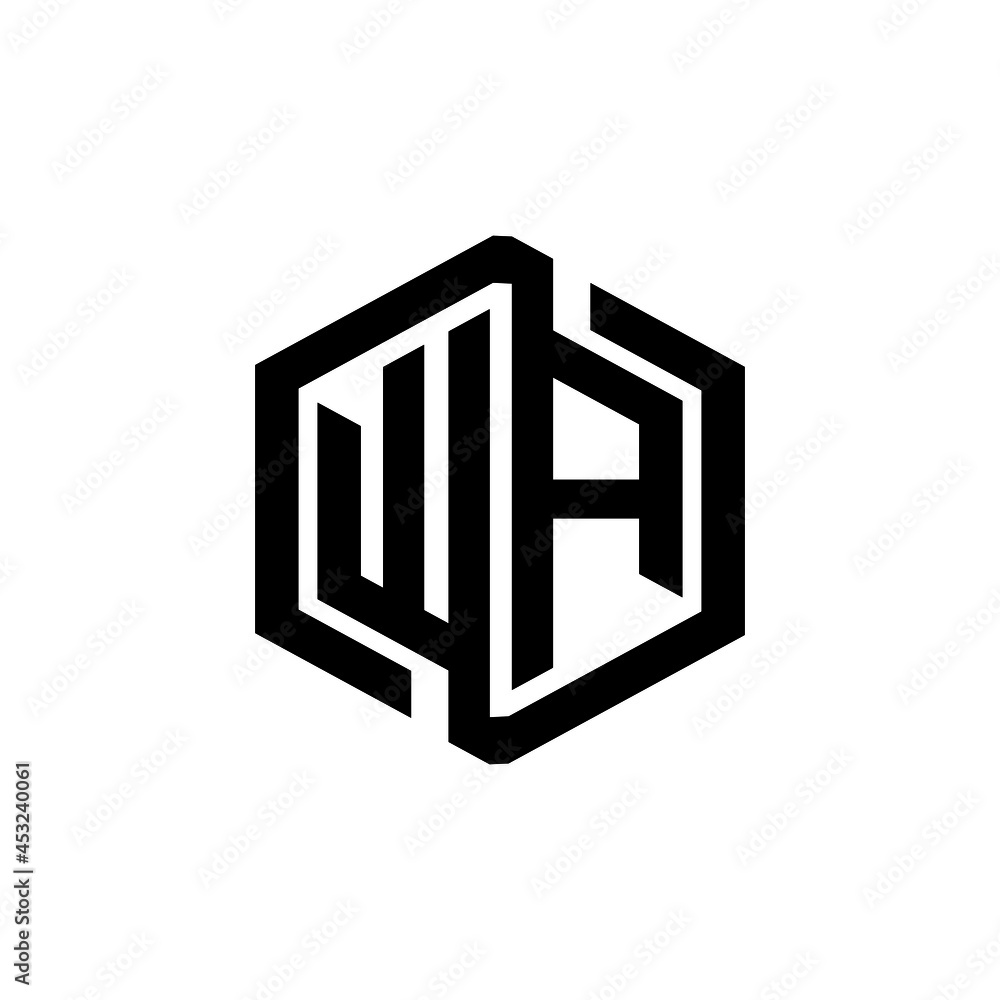 WA letter logo design with white background in illustrator, vector logo ...