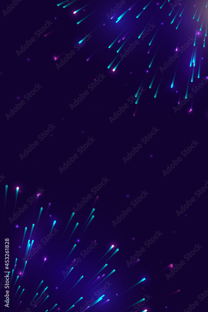 Colorful neon meteor background design Stock Vector | Adobe Stock