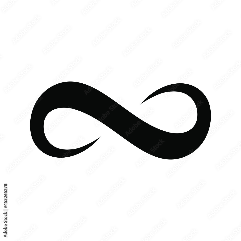 Infinity icon vector set. Mobius loop shape illustration sign ...