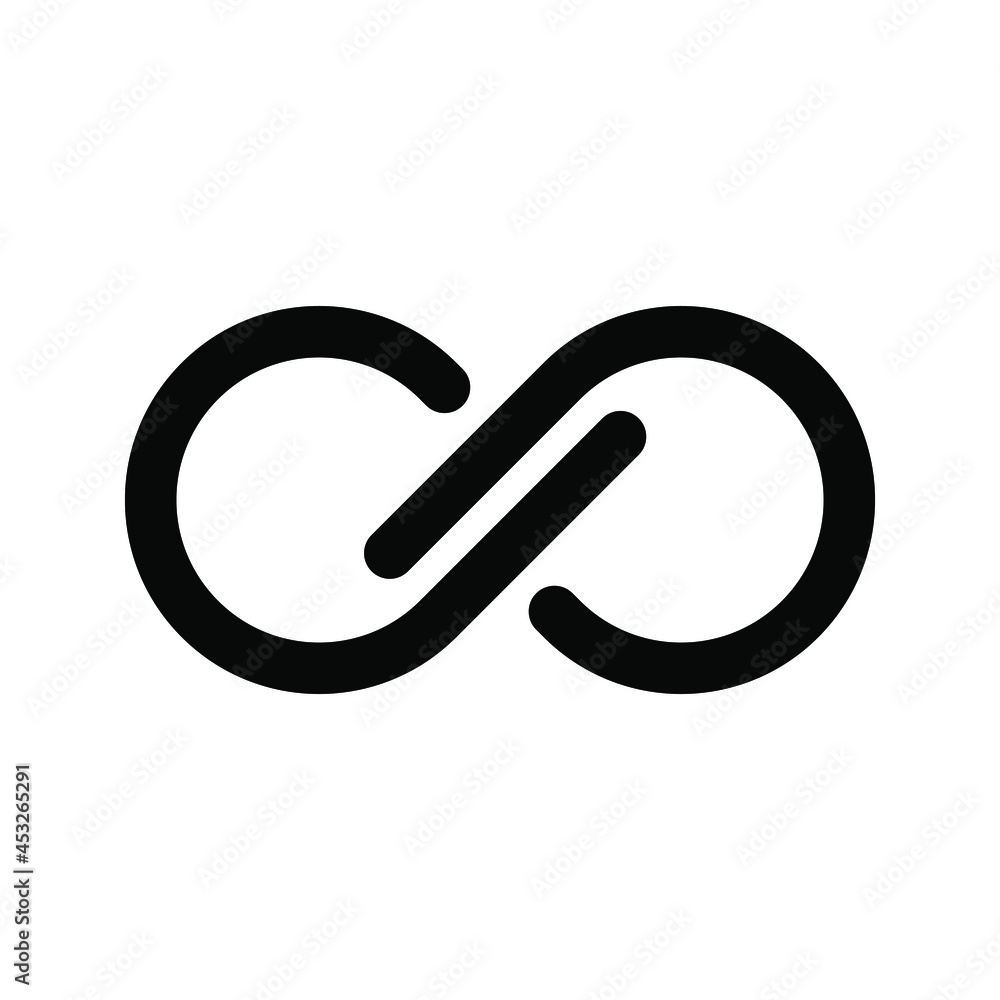 Infinity icon vector set. Mobius loop shape illustration sign ...