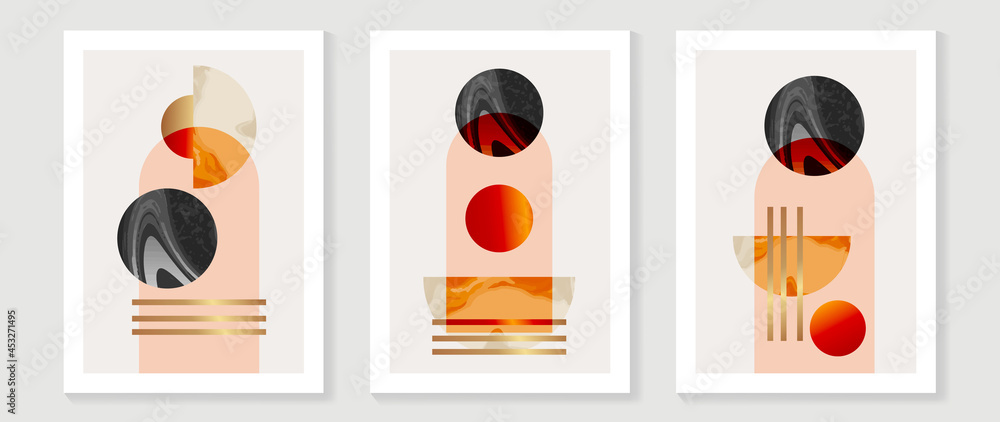 Vecteur Stock Abstract Math art background vector. Modern block color ...