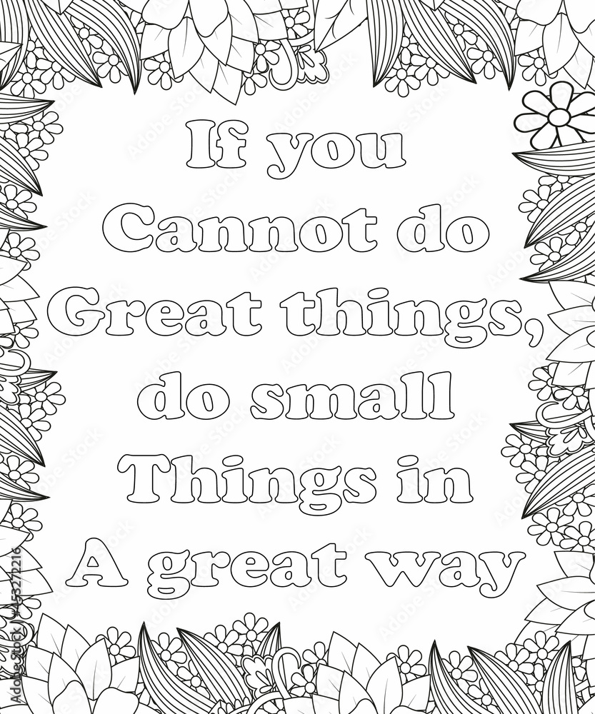 Motivational Quotes Coloring pages. Coloring page for adults and kids ...
