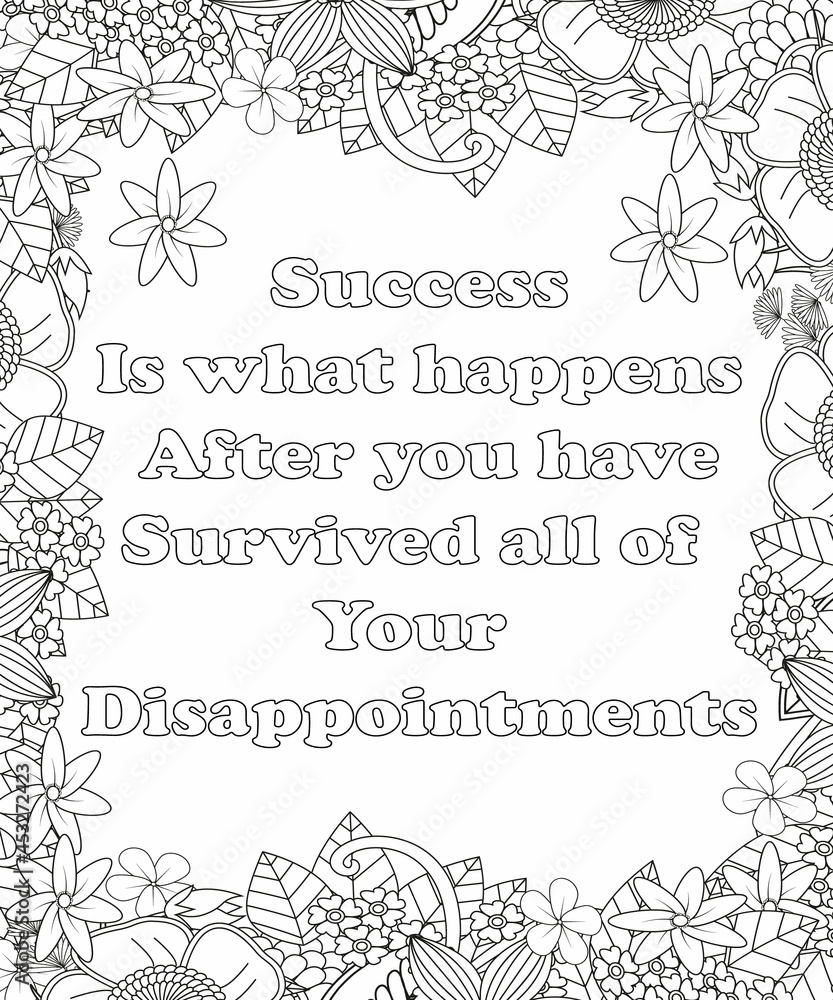 Motivational Quotes Coloring pages. Coloring page for adults and kids ...