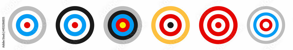 Target set icon. Target vector icons. Goal.Set of goals. Targets ...