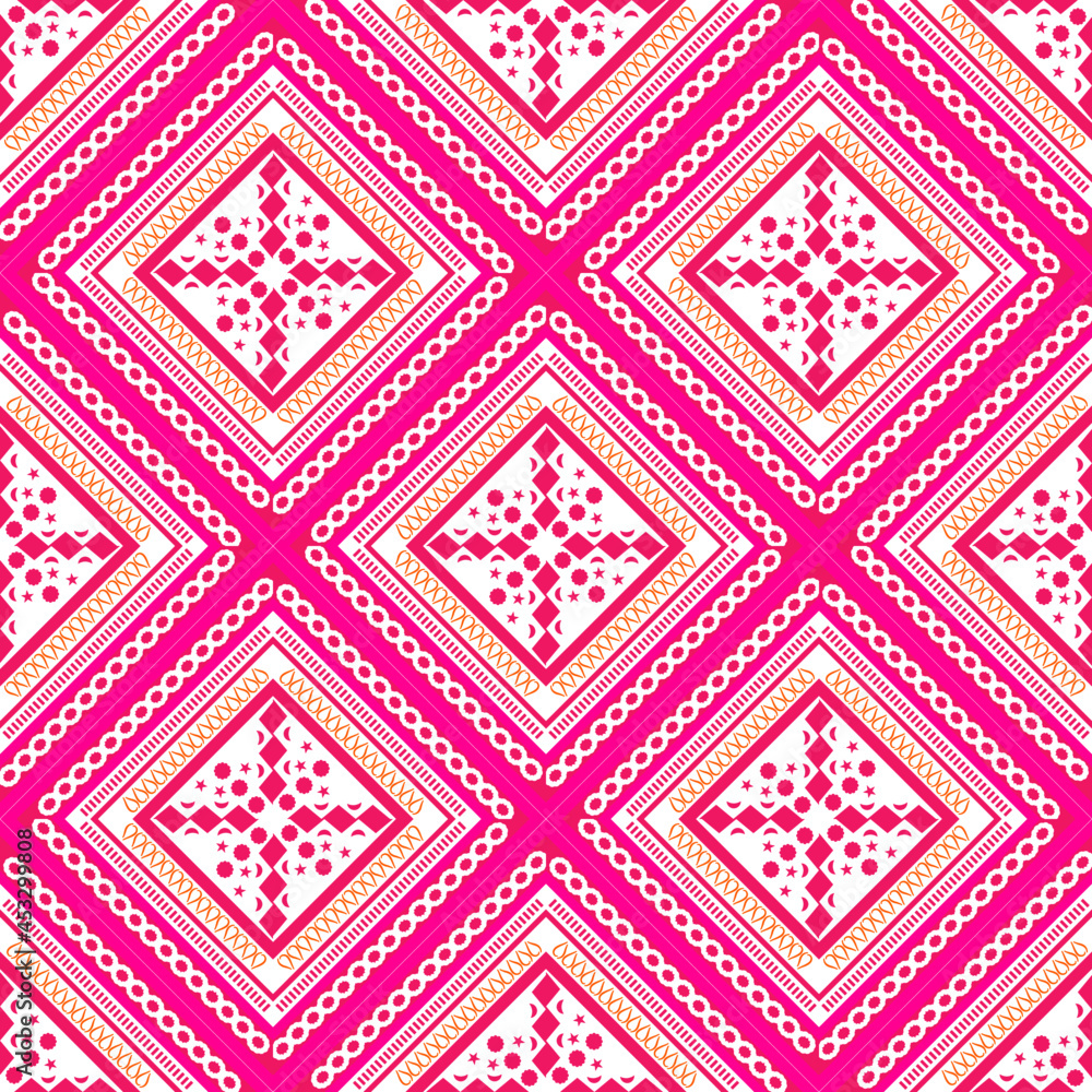 Southeast Asian traditional fabric pattern pattern Stock Vector | Adobe ...