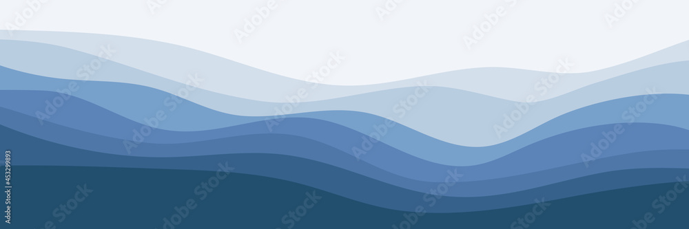 sky blue color scheme wave pattern vector illustration good for web ...