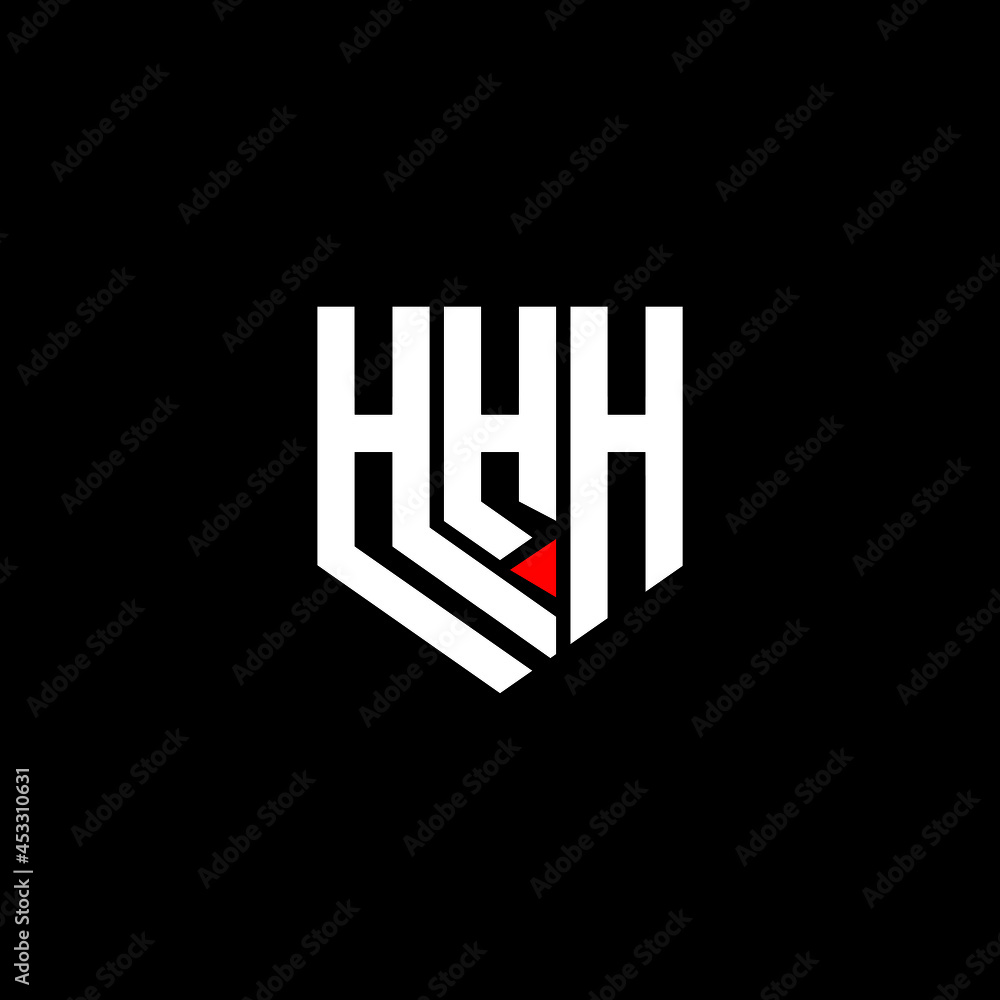 HHH letter logo design on black background. HHH creative initials ...