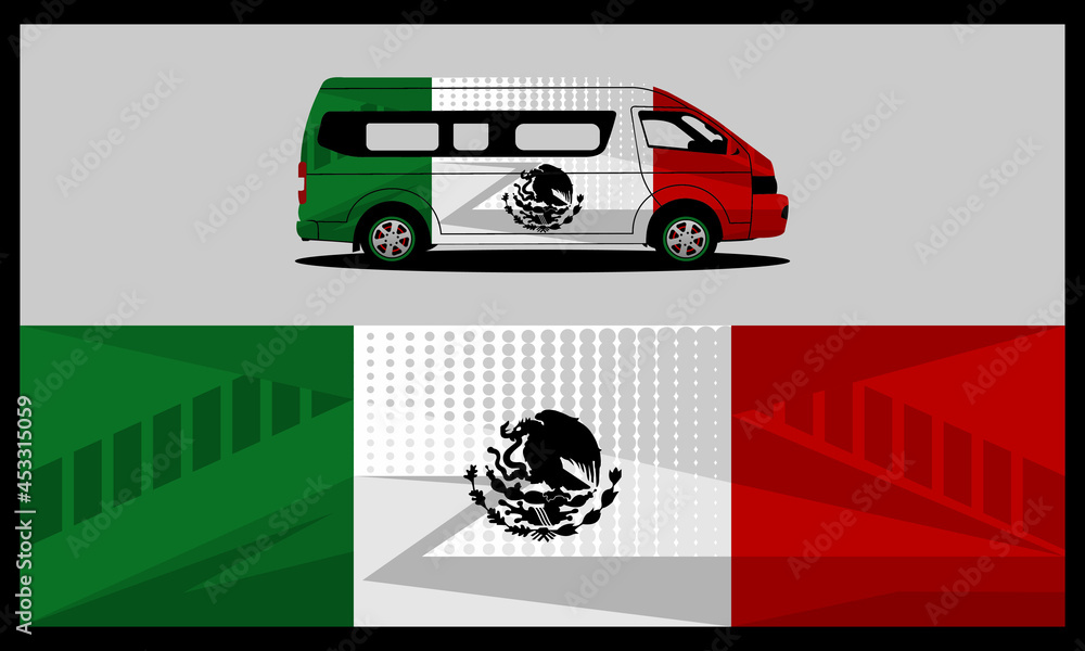 Mexico Wrapping Car Background Design Stock Vector | Adobe Stock