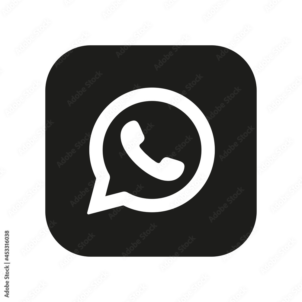 Whatsapp logo, social media vector , editorial logo. vector de Stock ...