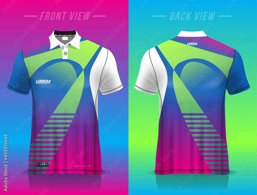 polo shirt uniform design, can be used for badminton, golf in front ...