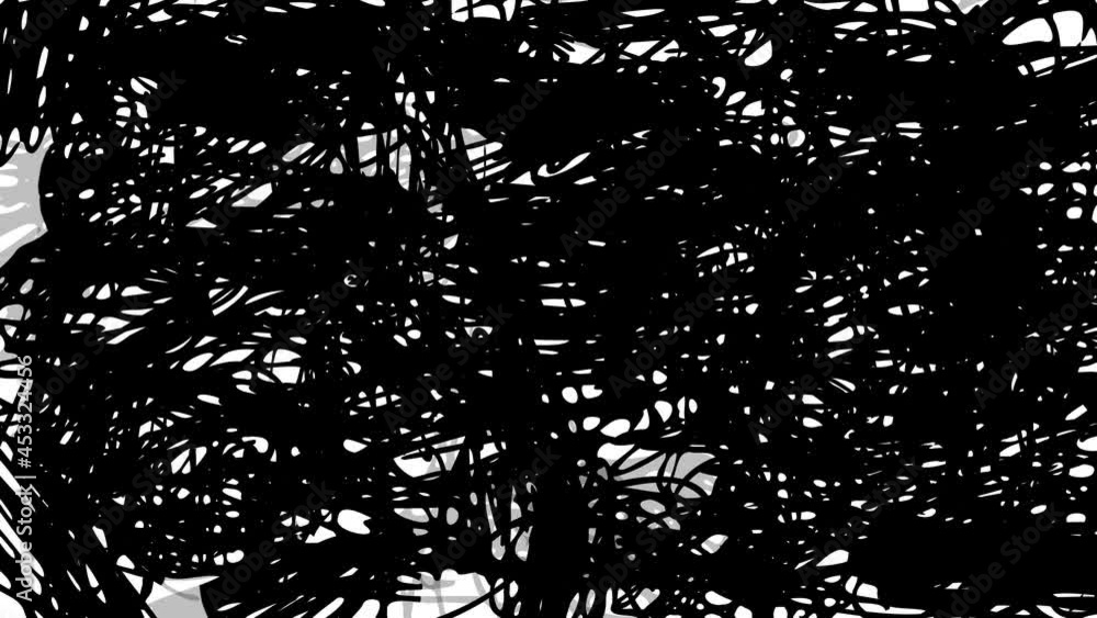 Abstraction with black doodle background. The appearance of dots on a ...