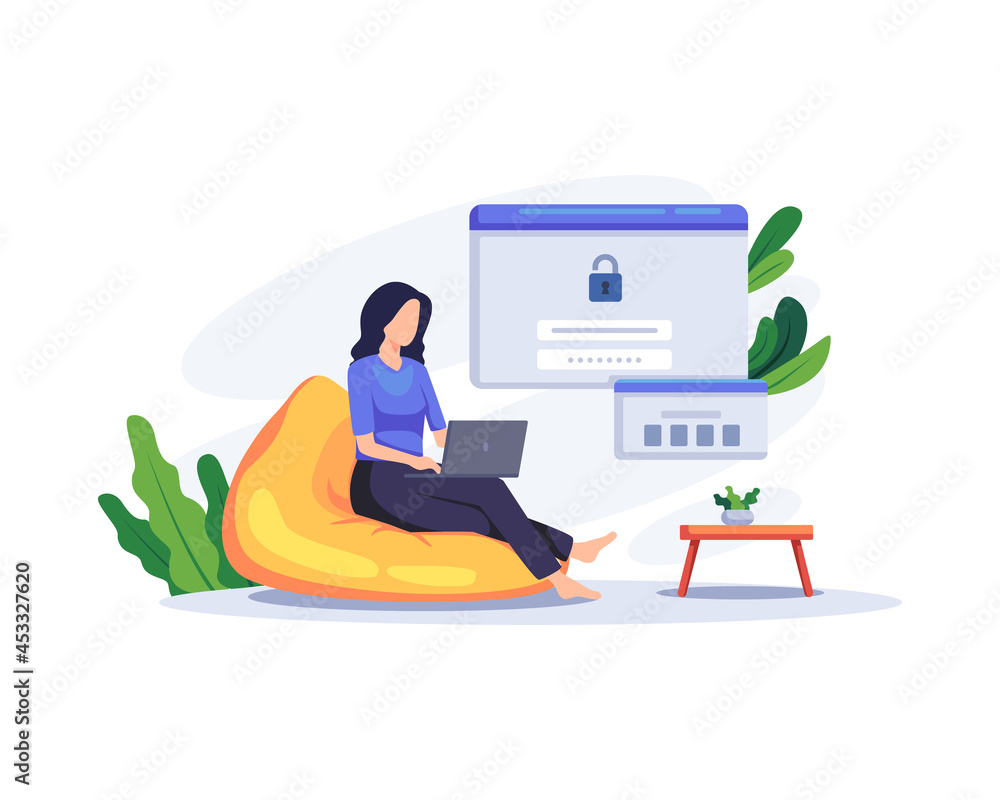 Secure login and sign up concept illustration Stock Vector | Adobe Stock