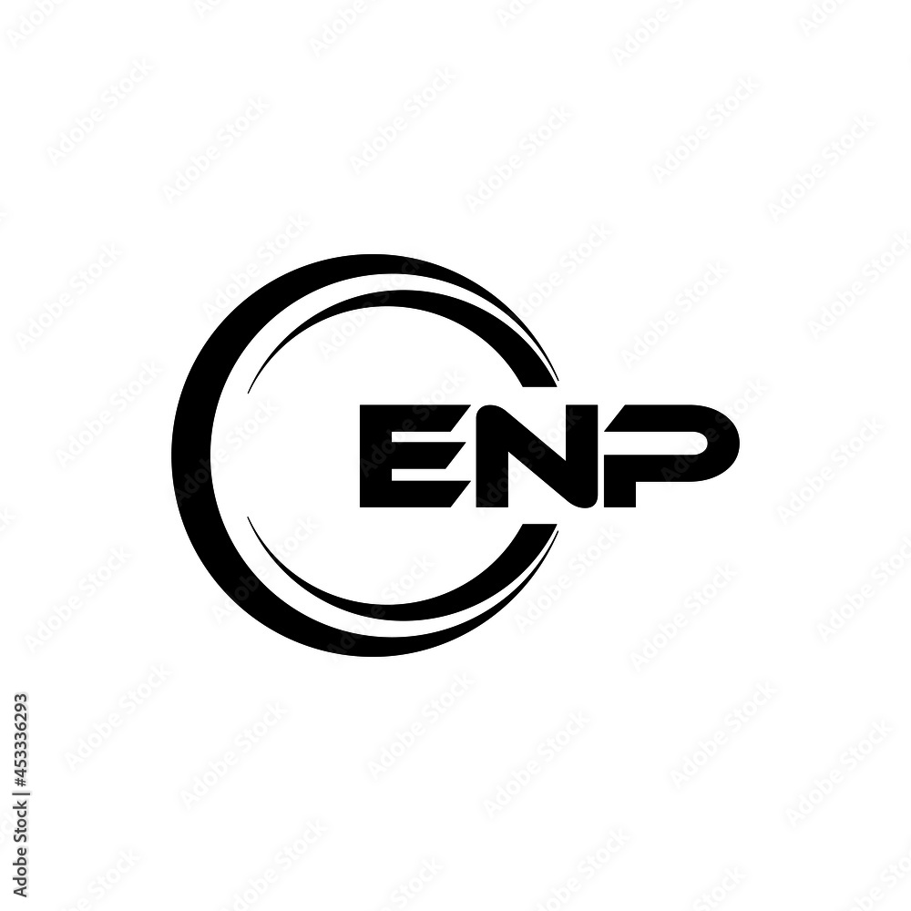 ENP letter logo design with white background in illustrator, vector ...