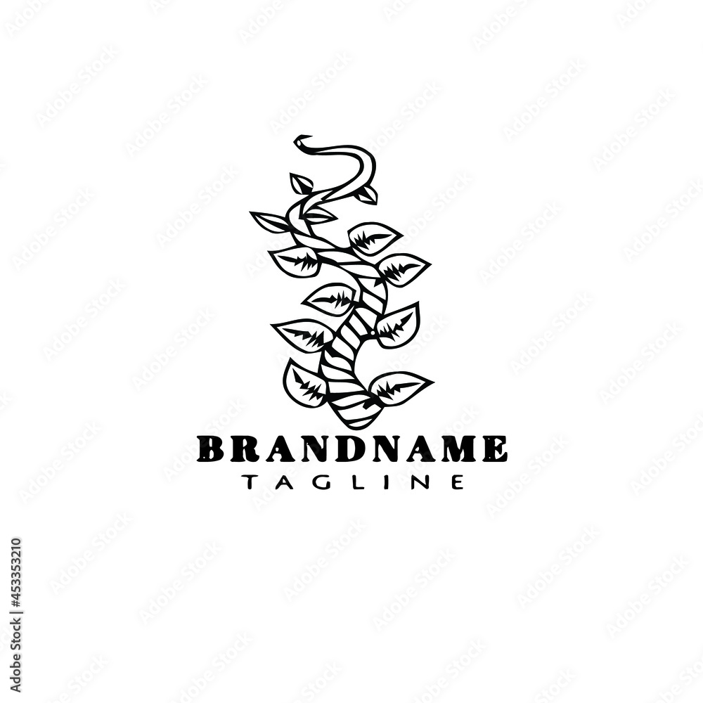 beanstalk logo icon design template isolated black vector illustration ...