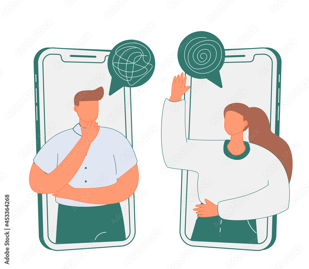 Vector illustration, tangled and untangled tangle. abstract metaphor ...