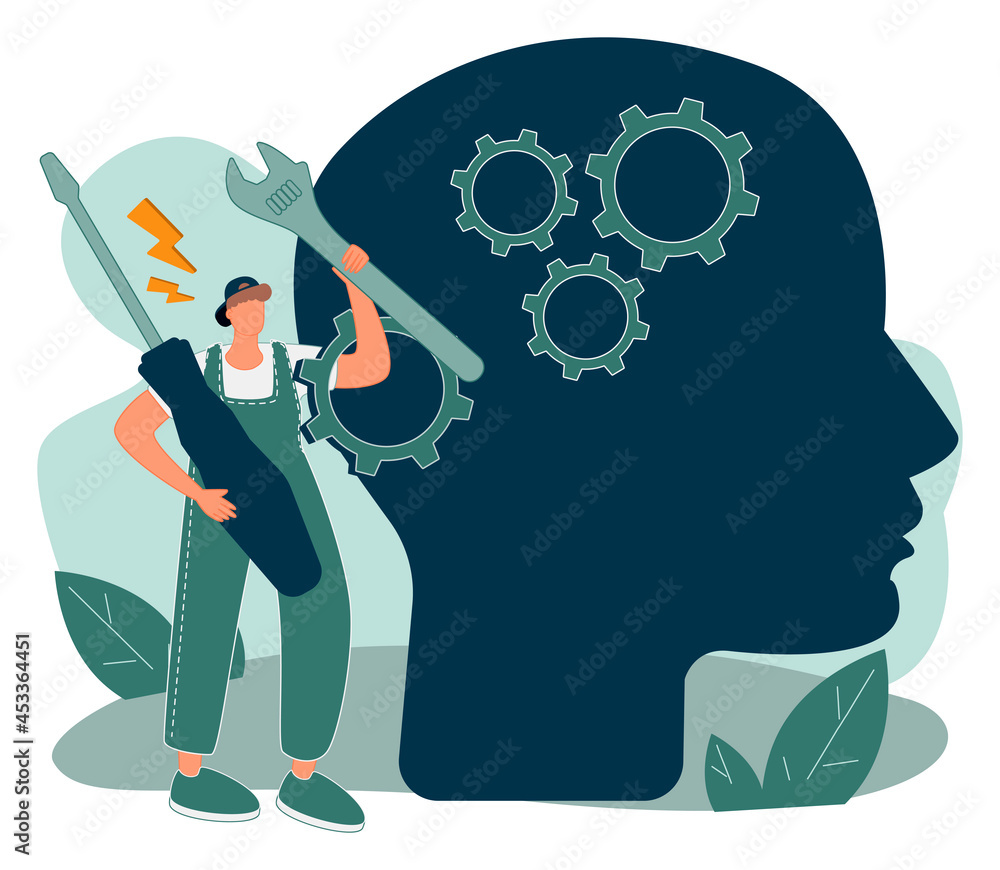 Psychology as open mind therapy to solve emotional inner mess tiny ...