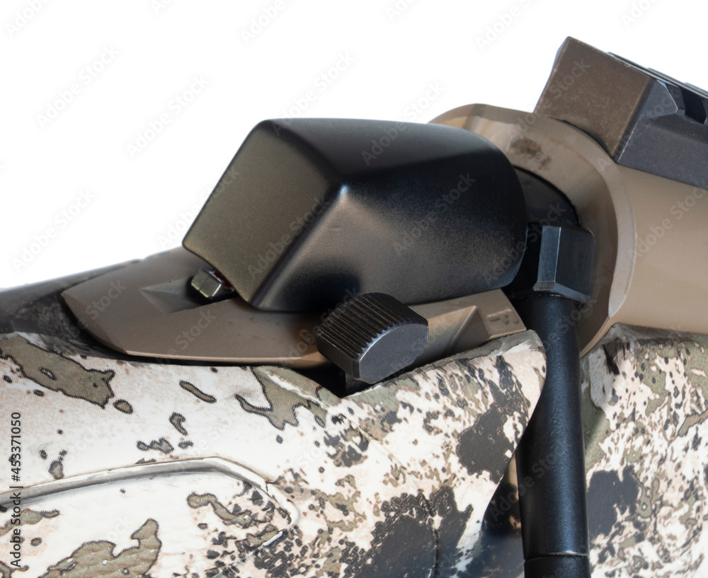 Bolt action rifle with the safety engaged Stock Photo | Adobe Stock