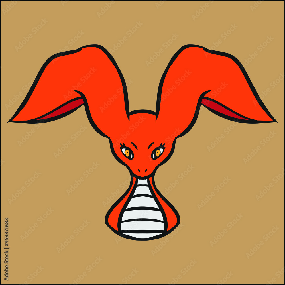 Amazing Dragon portrait avatar, editable vector file for your brand ...