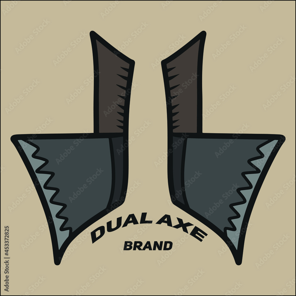 Amazing hand drawn vintage double ax logo design, inspired by the work ...