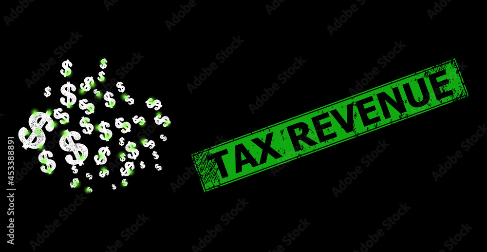 Bright network dollar symbols frame with flash nodes, and green ...