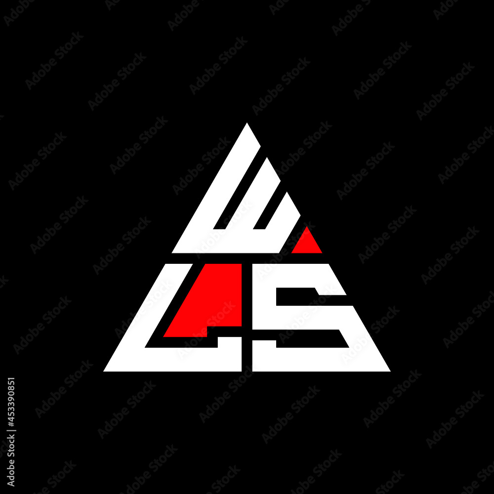 WLS triangle letter logo design with triangle shape. WLS triangle logo ...