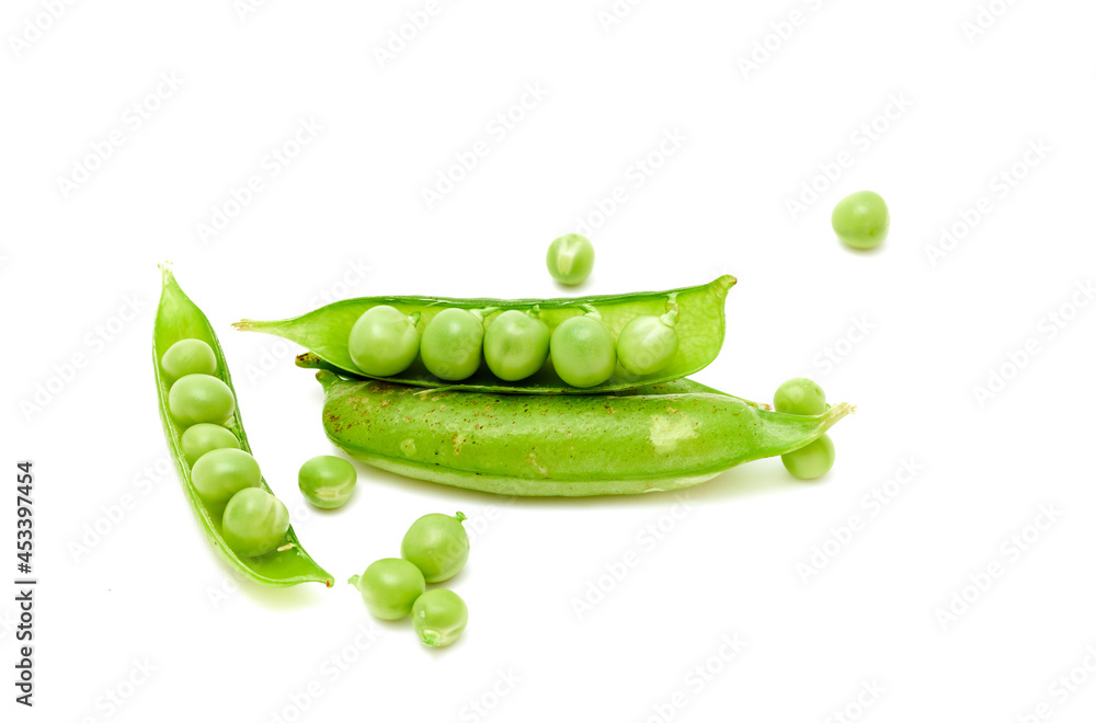 Chicharos frescos (leguminosas). Granos verdes frescos sobre fondo ...