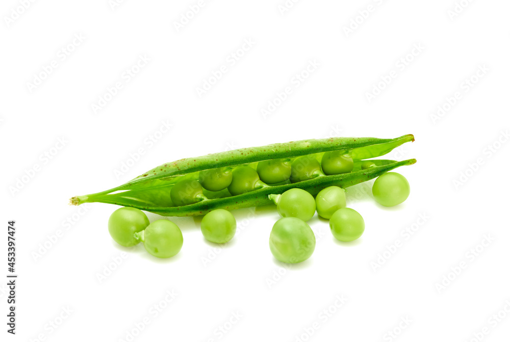 Chicharos frescos (leguminosas). Granos verdes frescos sobre fondo ...