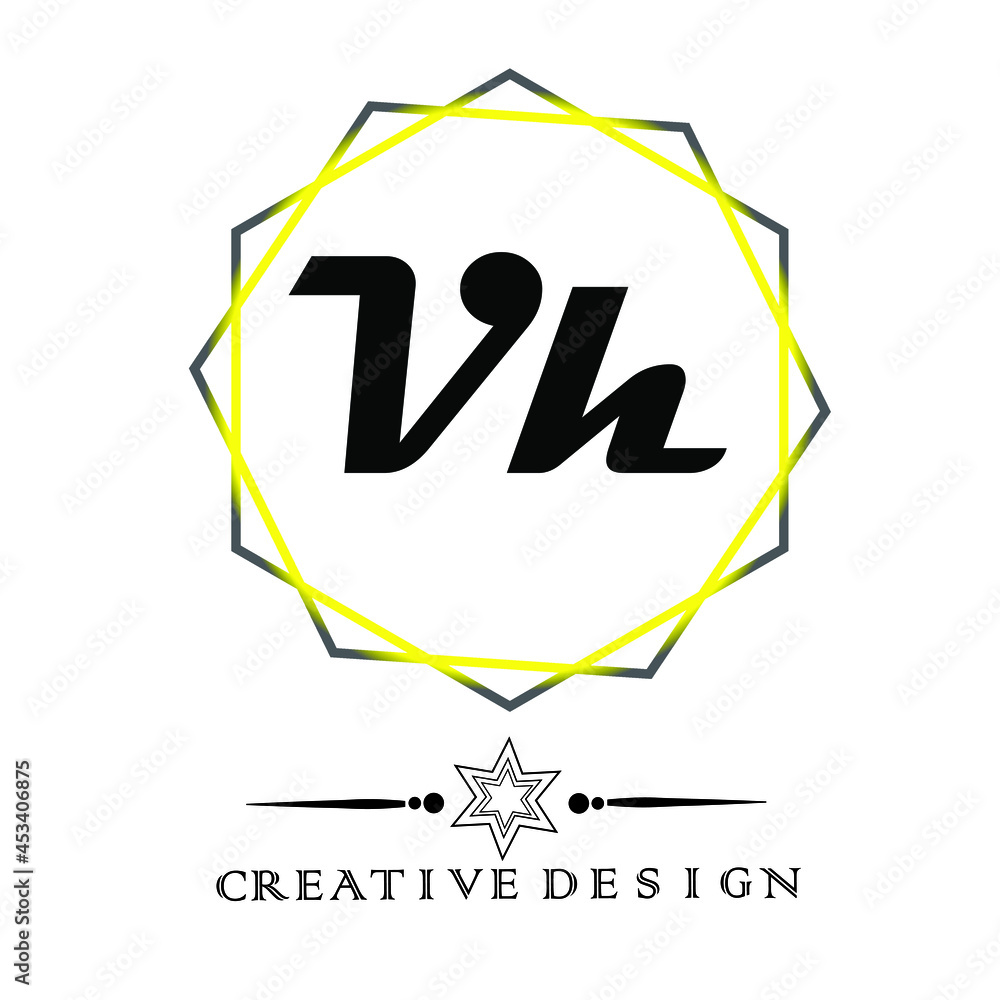 VH.V H letter logo.VH letter logo design.VH letter with creative shape ...