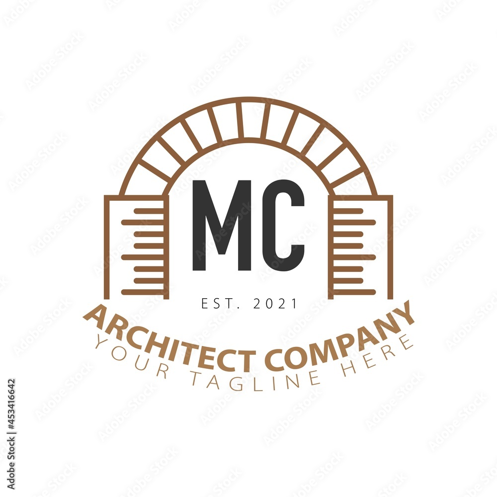 Initial Letter MC premium construction logo design template ...