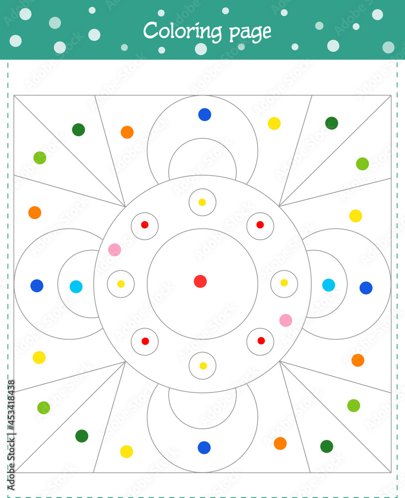 Coloring pages for kids. Color in with the color shown in the picture ...