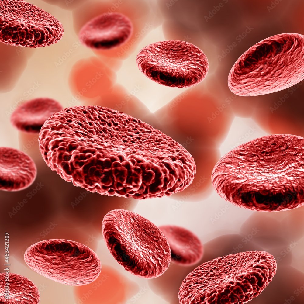 3D medical background with blood cells Stock Illustration | Adobe Stock