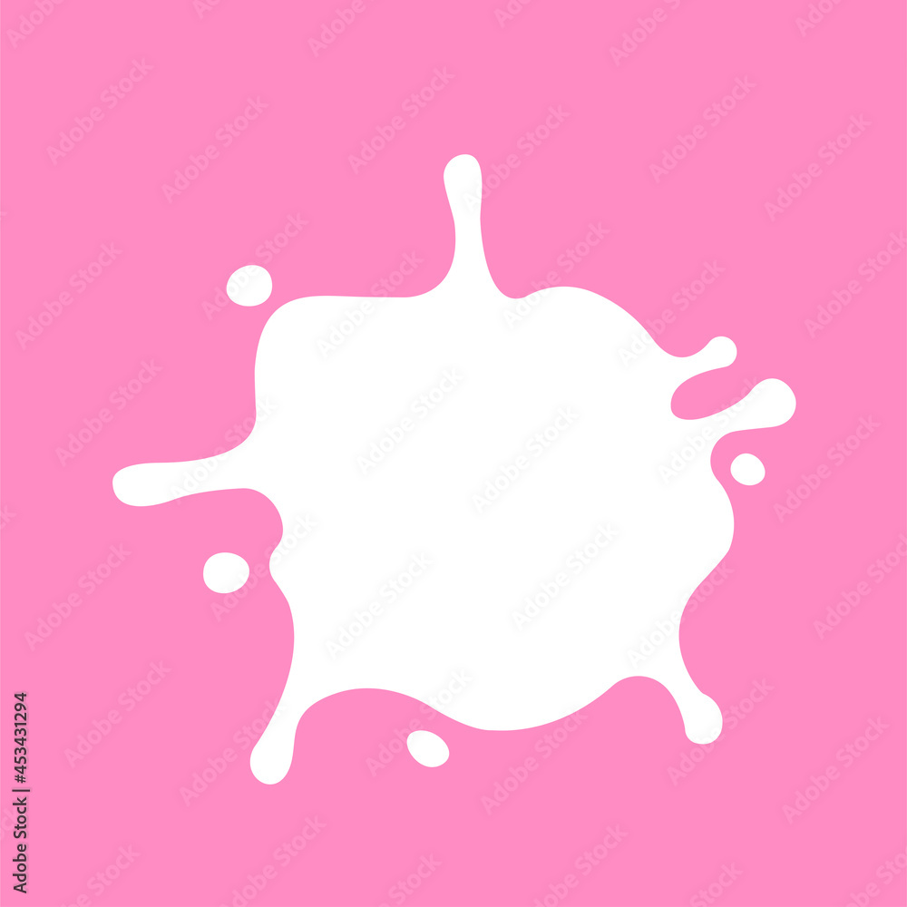 milk splash on pink color for banner background, white milky splatter ...