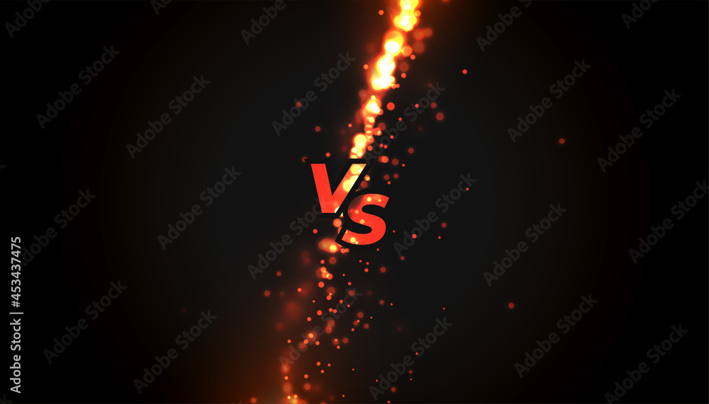 battle versus vs banner or product comparison background with sparkles ...