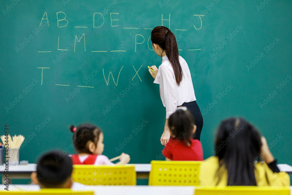 Portrait shot of Asian young beautiful female English language ...
