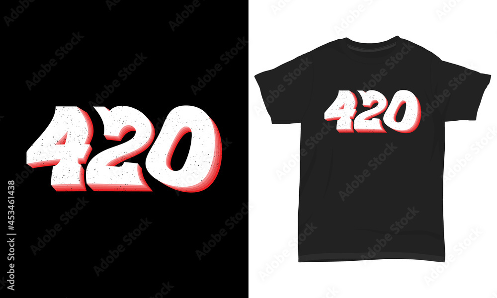 Typography T-shirt Design " Test effect 420 " Stock Vector | Adobe Stock