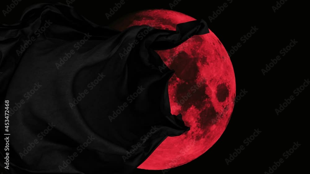 Vídeo do Stock: Realistic 3D animation of the evil red full moon aka ...