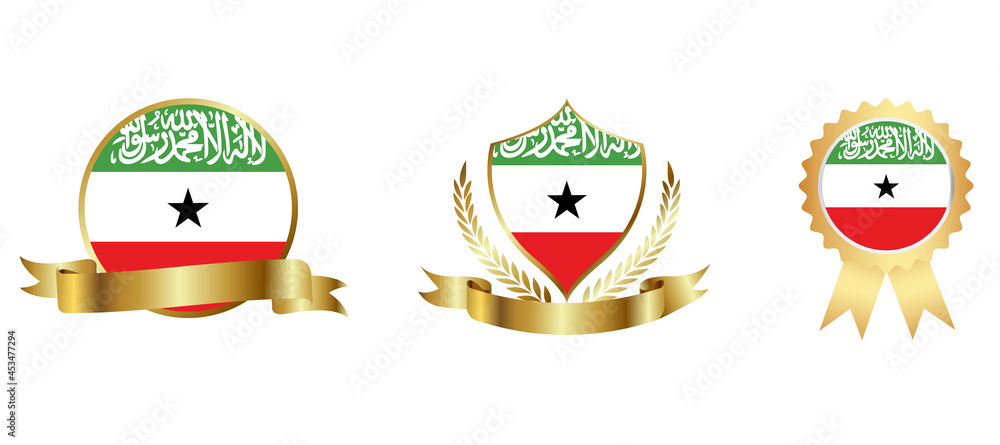 somaliland flags. Symbols of countries map Stock Vector | Adobe Stock
