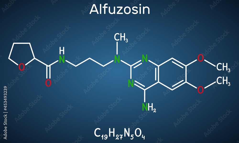Alfuzosin molecule. It is antineoplastic agent, an antihypertensive ...